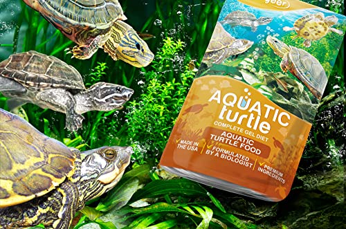 Gargeer 3oz Aquatic Turtle Food for Advanced Breeders Only. Complete Gel Diet for Hatchlings, Juveniles & Adults. Made in The USA Using Premium Ingredients, Growth Enhancing Fortified Gourmet Formula