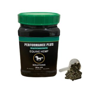 performance plus equine hemp supplement 100mg - 32 oz - official equine hemp product of the prca, wpra, wstr and rsnc