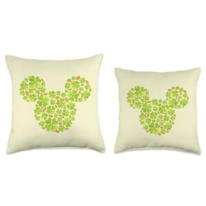 Disney Mickey Mouse Icon Lucky Shamrock St. Patrick’s Day Throw Pillow, 18x18, Multicolor