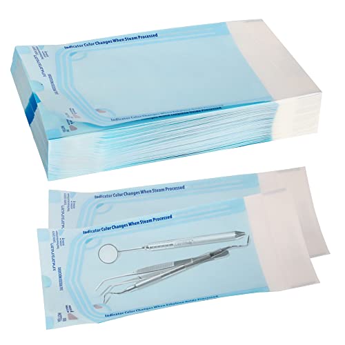 200 3.5" x 5.25" Sterilization Pouch Self Sealing Autoclave Bags for Dental, Tattoo Nail Art Instruments