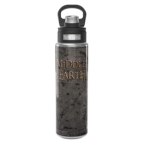 Tervis Warner Brothers - Lord Of The Rings Middle Earth Triple Walled Insulated Tumbler Travel Cup Keeps Drinks Cold, 24oz Wide Mouth Bottle, Stainless Steel