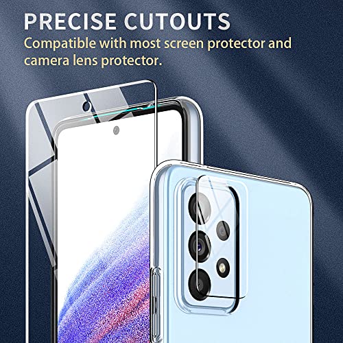 bokoo Crystal Clear Samsung Galaxy A53 Case.Soft Slim Fit Transparent Plastic TPU Protective Silicone Cover Phone Case for Samsung A53 [Scratch-Resistant] [Slim Thin & Comfort Grip] [Shockproof]