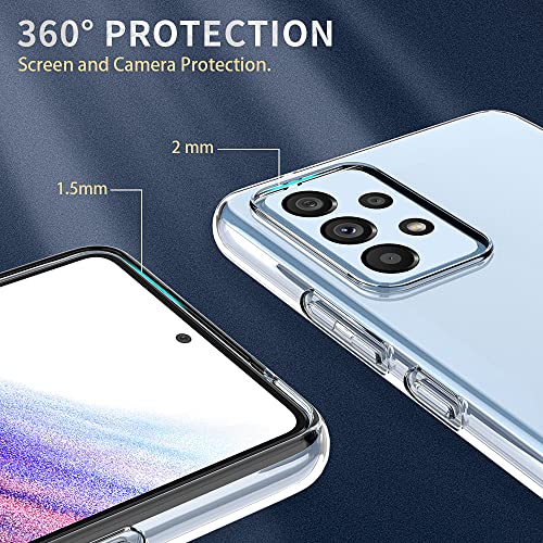 bokoo Crystal Clear Samsung Galaxy A53 Case.Soft Slim Fit Transparent Plastic TPU Protective Silicone Cover Phone Case for Samsung A53 [Scratch-Resistant] [Slim Thin & Comfort Grip] [Shockproof]