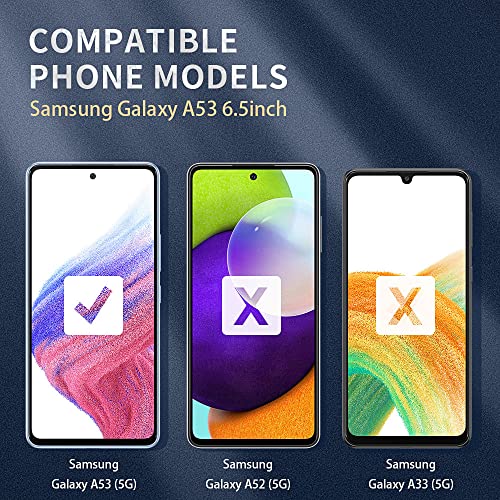 bokoo Crystal Clear Samsung Galaxy A53 Case.Soft Slim Fit Transparent Plastic TPU Protective Silicone Cover Phone Case for Samsung A53 [Scratch-Resistant] [Slim Thin & Comfort Grip] [Shockproof]