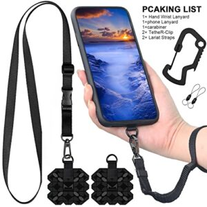 Phone Lanyard Strap, Smartphone Safety Tether Tab System for Camera & Phone Iphone Case Anchor, Smartphone Safety Tether System-Android Mobile Phone Safety Tether Tab System