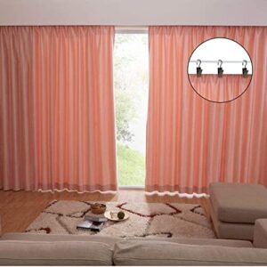 White Curtain Wire 6 Meter Wall Decor Picture Hanging Kit with 10 Curtain Clips 10 Pairs of Screw Eyes and Hooks for Net Curtain Rods