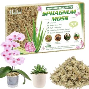 halatool 3oz natural sphagnum moss for plants 2 qt premium peat moss dried long fiber orchid moss for orchid repotting carnivorous succulents garden flowers crafts terrarium and reptiles