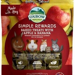 Oxbow Animal Health Alfalfa Hay Small Animal Food 15 Oz, Plus Simple Rewards Baked Treats with Apple & Banana and Carrot & Dill - 3 Oz Each, Plus My Buddy Notepad (4 Items Total)