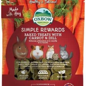 Oxbow Animal Health Alfalfa Hay Small Animal Food 15 Oz, Plus Simple Rewards Baked Treats with Apple & Banana and Carrot & Dill - 3 Oz Each, Plus My Buddy Notepad (4 Items Total)