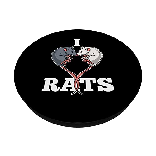 I Love Rats Rat Rodent Pet PopSockets Swappable PopGrip