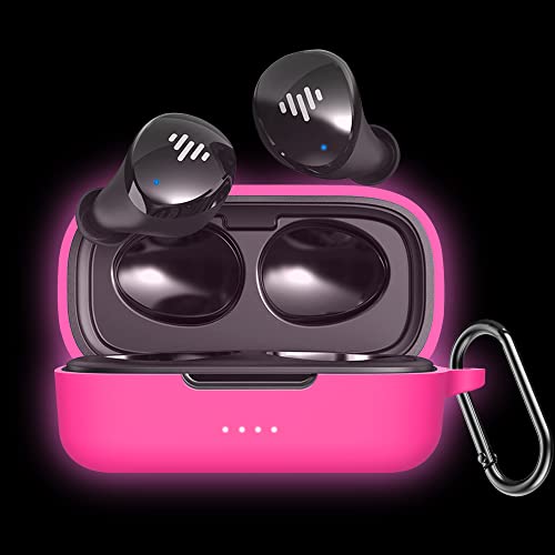 LEFXMOPHY Cover Case Replacement for iLuv TB100 Wireless Earbuds, Pink Silicone Skin Carrying Protective Sleeve Glow in Dark