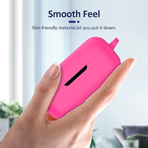 LEFXMOPHY Cover Case Replacement for iLuv TB100 Wireless Earbuds, Pink Silicone Skin Carrying Protective Sleeve Glow in Dark