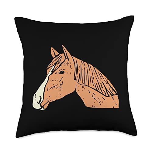 Cartba Horse Co. Horse Head Throw Pillow, 18x18, Multicolor