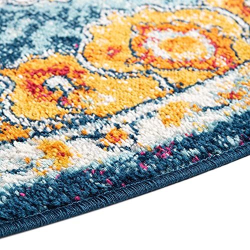 Rugs.com Parker Collection Rug – 4' X 6' Oval Multi Medium Rug Perfect for Living Rooms, Large Dining Rooms, Open Floorplans