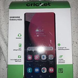 Cricket Samsung Galaxy A02s, 32GB, Black - 4G LTE 6.5" Android Prepaid Smartphone - Carrier Locked to Cricket