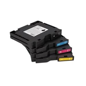 RICOH 405761,62,63,64 Cartridge Set 4 Pack (C,K,M,Y) for GC 41, Aficio SG 3100SNw in Retail Packaging