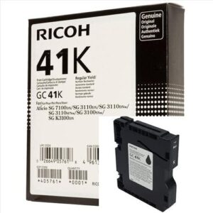 RICOH 405761,62,63,64 Cartridge Set 4 Pack (C,K,M,Y) for GC 41, Aficio SG 3100SNw in Retail Packaging