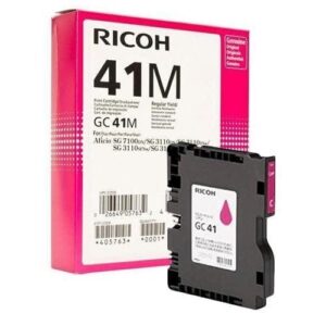 RICOH 405761,62,63,64 Cartridge Set 4 Pack (C,K,M,Y) for GC 41, Aficio SG 3100SNw in Retail Packaging