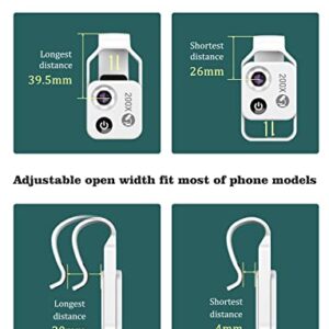 Phone Microscope with CPL Lens/LED Light,200X Pocket Microscope with Universal Phone Clip Compatible with iPhone/Andriod Phone-The Best Portable Microscope to Enjoy Microworld for Kids and Adults