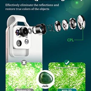 Phone Microscope with CPL Lens/LED Light,200X Pocket Microscope with Universal Phone Clip Compatible with iPhone/Andriod Phone-The Best Portable Microscope to Enjoy Microworld for Kids and Adults