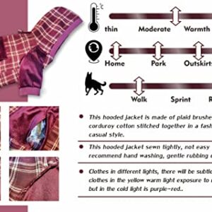 DeerBAO Puppy Plaid Hoodie pet Clothing cat Hoodie Fashionable and Cute for Small Dogs Small Cats (Small)