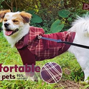 DeerBAO Puppy Plaid Hoodie pet Clothing cat Hoodie Fashionable and Cute for Small Dogs Small Cats (Small)