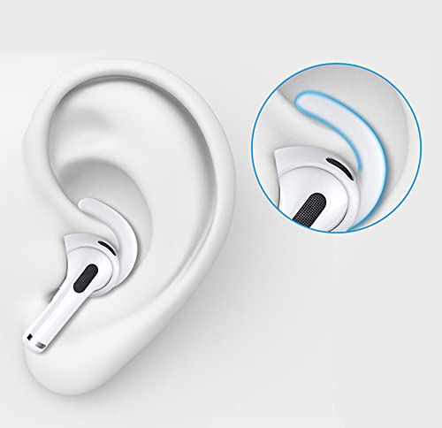 ALXCD Ear Hook Ear Tips Compatible with AirPods 3, 1 Pair Over-Ear Soft Adjustable Ear Hook & 2 Pairs Sport Silicone Ear Tips in 1 Set [Anti Slip][Anti Lost], Compatible with AirPods 3 (1C+2S) White