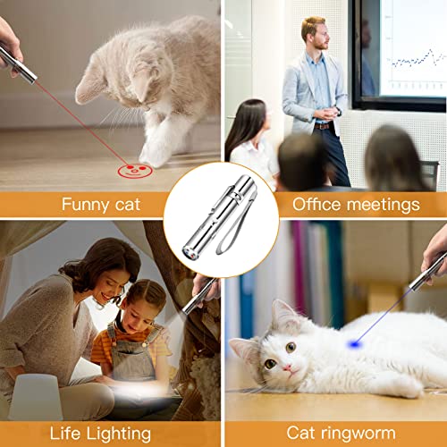 Decflow Cat Toy Interactive Cat Pointer Toys for Indoor Cat and Dog Play Chase Exercise, Rechargeable Handheld Kitten Toys with Rotary USB Charging.