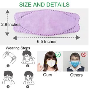 Kids KF94_Mask 50PCS, 4 Layers Protective_Mask Non-woven, Cup Dust_Mask 3D Design Disposable KF94 for Kids Girls Boys (50 PCS, White)