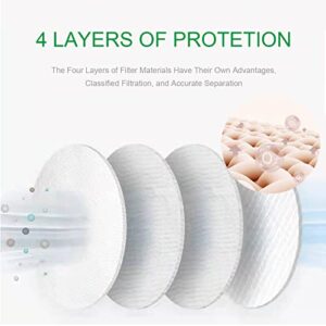 Kids KF94_Mask 50PCS, 4 Layers Protective_Mask Non-woven, Cup Dust_Mask 3D Design Disposable KF94 for Kids Girls Boys (50 PCS, White)