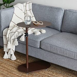 Main + Mesa Modern Adjustable C-Table, Brown