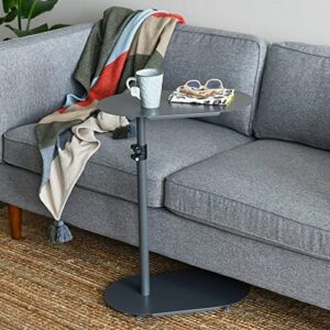 Main + Mesa Modern Adjustable C-Table, Dark Grey