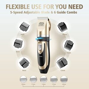 Juboo Dog Clippers Low Noise Professional Rechargeable Cordless Quiet Dog Grooming Kit for Cats Pets