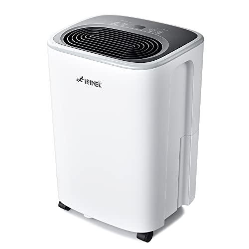 2000 Sq Ft 30 Pint Dehumidifier for Home and Basement, FIRINER Dehumidifiers for Bedroom with Drain Hose, Auto Shut-Off, Intelligent Humidity Control, Laundry Dry and 0.66 Gallon Water Tank