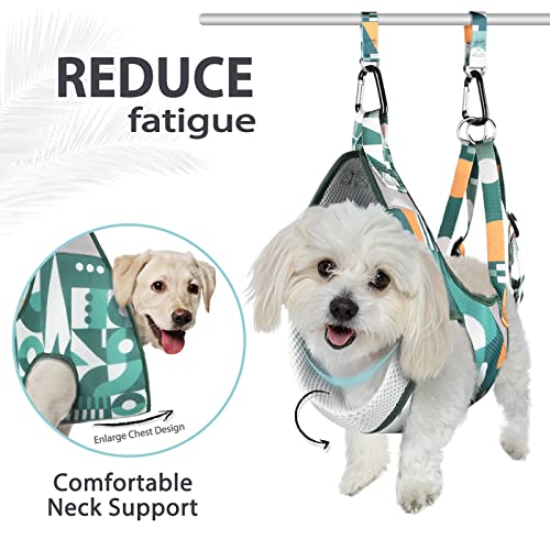 Supet Dog Grooming Hammock Harness for Small Medium Large Dog, Relaxation Pet Grooming Hammock for Cats & Dogs Adjustable Restraint Dog Hammock for Nail Trim Clip Dog Grooming Helper with Free Tools