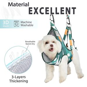 Supet Dog Grooming Hammock Harness for Small Medium Large Dog, Relaxation Pet Grooming Hammock for Cats & Dogs Adjustable Restraint Dog Hammock for Nail Trim Clip Dog Grooming Helper with Free Tools