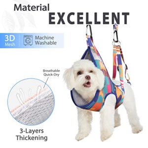 Supet Dog Grooming Hammock Harness for Cats Dogs, Relaxation Pet Grooming Hammock Restraint Dog & Small Animal Leashes Sling for Grooming Dog Grooming Helper for Nail Trimming Clipping Grooming