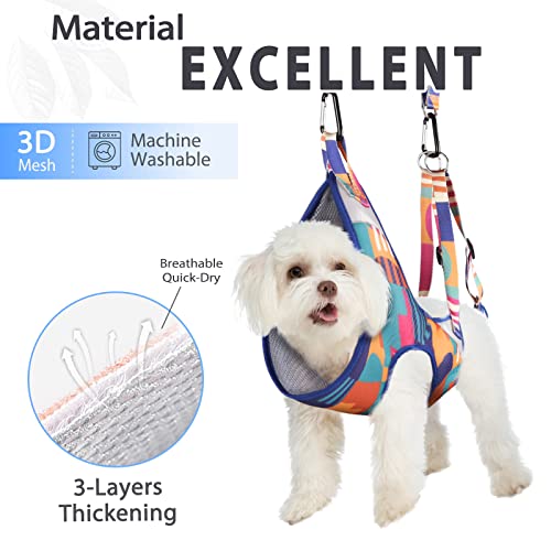 Supet Dog Grooming Hammock Harness for Cats Dogs, Relaxation Pet Grooming Hammock Restraint Dog & Small Animal Leashes Sling for Grooming Dog Grooming Helper for Nail Trimming Clipping Grooming