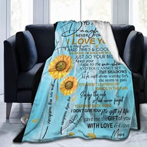 maylian daughter daughters positive encourage fleece blanket - cozy gift for unwavering support