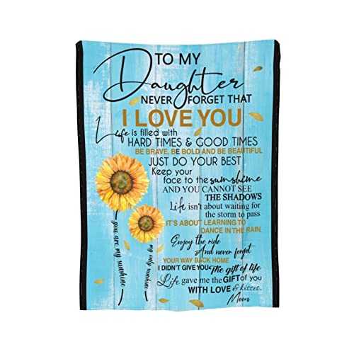 Maylian Daughter Daughters Positive Encourage Fleece Blanket - Cozy Gift for Unwavering Support