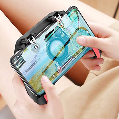 Shanrya Comfortable Touch Dual Cooling Fans, Mobile Phone Gamepad, Heat Dissipation for Watching Film Playing Games Smartphone(5000mah)