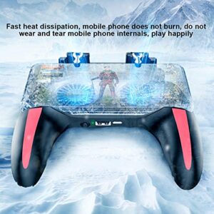 Shanrya Comfortable Touch Dual Cooling Fans, Mobile Phone Gamepad, Heat Dissipation for Watching Film Playing Games Smartphone(5000mah)