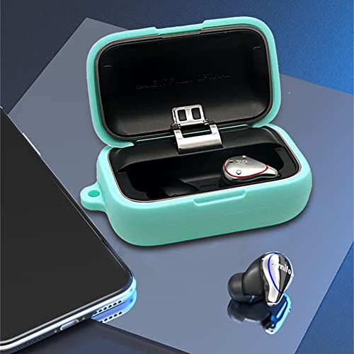 2 Pack DAYJOY Split/Disconnect Design Soft Silicone Protective Case Cover Compatible with Mifo O5/O5 Plus Gen 2 Earbuds, Protective Skin Sleeve with Key Chain (Black+Blue)