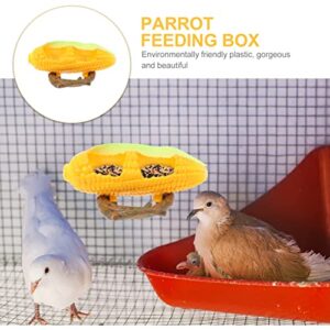 iplusmile Bird Bowl Bird Cage Bowl Bird Feeder Bowl Birds Food Dish Parrot Feeding Cups Pumkpin Parrot Feeders Food Water Bowls for Cockatiels Hamster, Corn Shape Bird Bowl Bird Feeding Basin