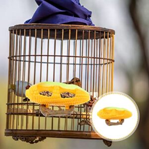 iplusmile Bird Bowl Bird Cage Bowl Bird Feeder Bowl Birds Food Dish Parrot Feeding Cups Pumkpin Parrot Feeders Food Water Bowls for Cockatiels Hamster, Corn Shape Bird Bowl Bird Feeding Basin