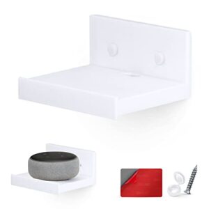 brainwavz 5” small floating shelf, adhesive & screw in, for bluetooth speakers, cameras, plants, toys, books & more, easy to install shelves (shelf sf2105, white)