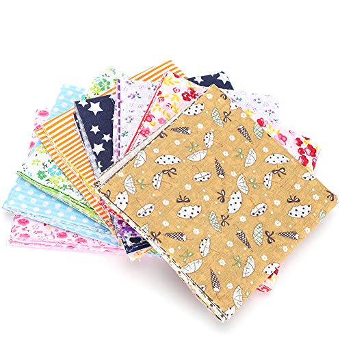 Tgoon Fabric Bundle, Printed Dressmaking Cloth Soft for Designer for Wallets for Hand-Made Sewing