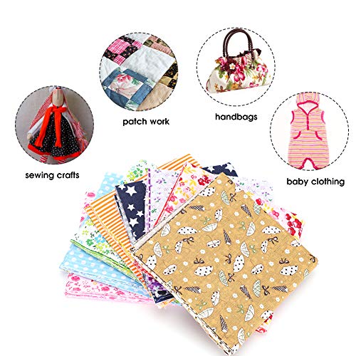 Tgoon Fabric Bundle, Printed Dressmaking Cloth Soft for Designer for Wallets for Hand-Made Sewing