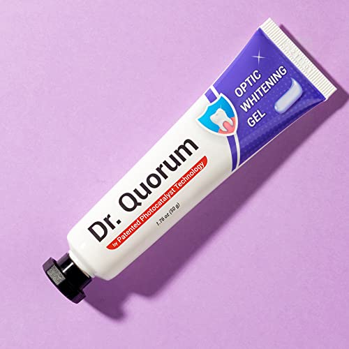 Dr. Quorum Optic Whitening Gel (50 g) 2 Packs, Teeth Whitening Gel, Patented Phtocatalyst Teeth Whitener, Carbamide Peroxide contained, Express Teeth Whitening, Teeth Whitening at Home