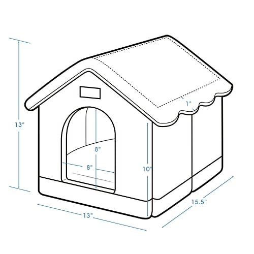 Jiupety Cozy Pet Bed House, Indoor/Outdoor Pet House, S Size for Cat and Small Dog, Warm Cave Sleeping Nest Bed for Cats and Dogs, Brown